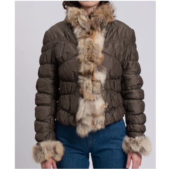 Jackets & Coats | Genuine Fox Fur Trim Quilted Puffer Jacket | Poshmark